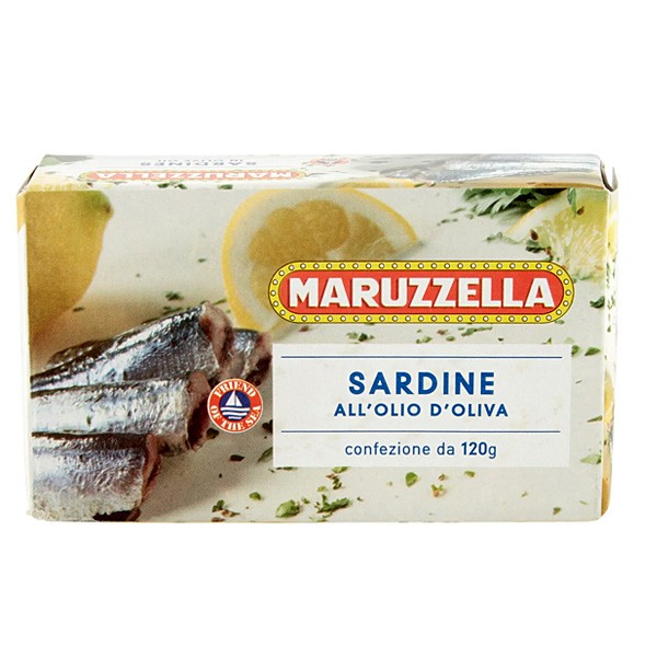 Sardiner i plåtask 120 g Maruzzella